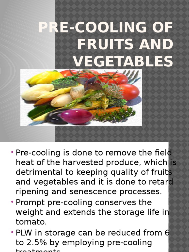 Pre Cooling of Fruits and Vegetables | Refrigeration | Air Conditioning