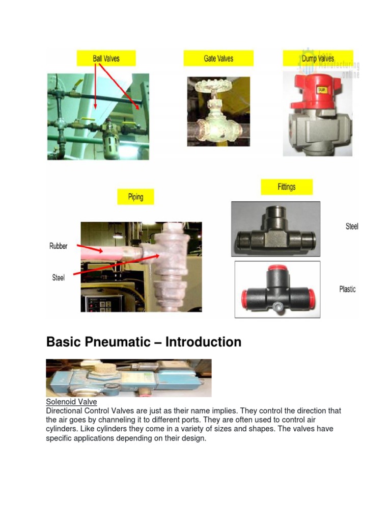 Basic Pneumatic - Introduction | PDF | Valve | Pneumatics