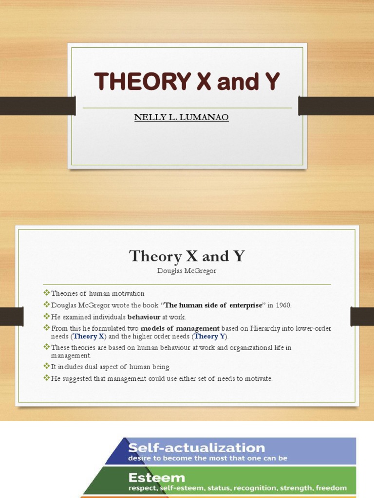 THEORY X and Y | PDF | Psychological Theories | Motivation