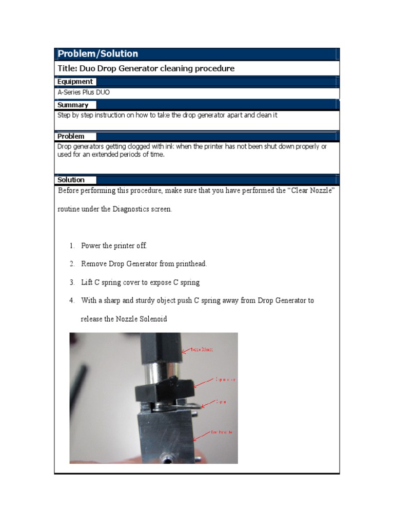 Domino - A+007Duo Drop Generator Cleaning1 | PDF