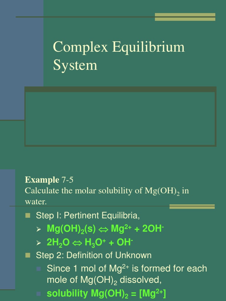 5 Complex Equilibrium | PDF | Hydroxide | Ph