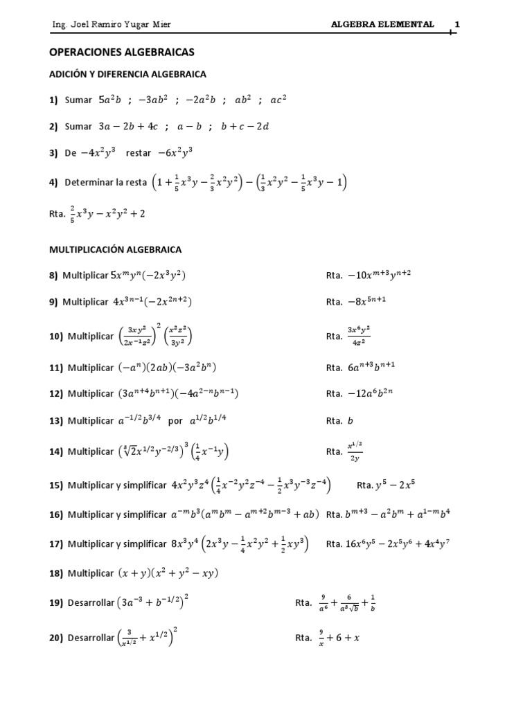 Algebra Print | PDF | Teaching Mathematics