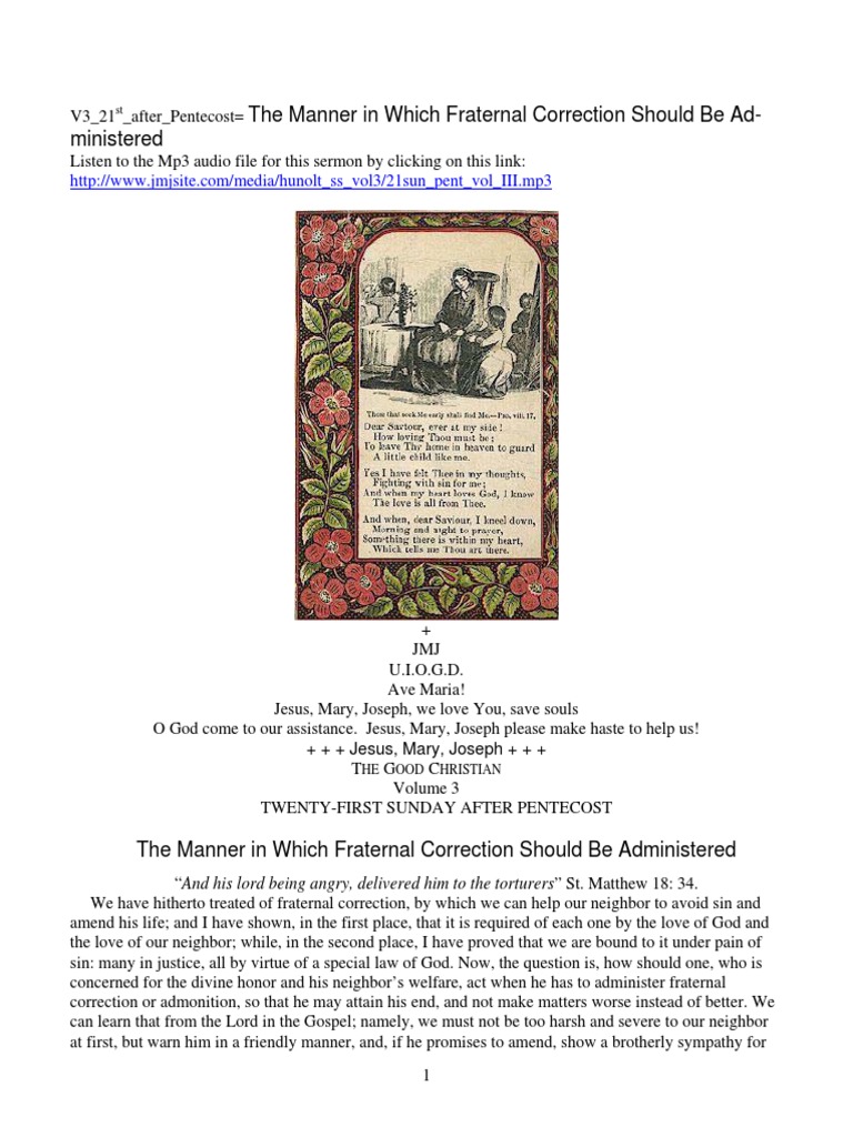 Fraternal Correction Guidelines | PDF | Mary, Mother Of Jesus | Jesus