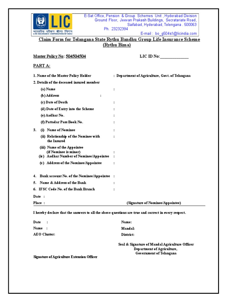 Claim Form | PDF | Service Industries | Financial Services