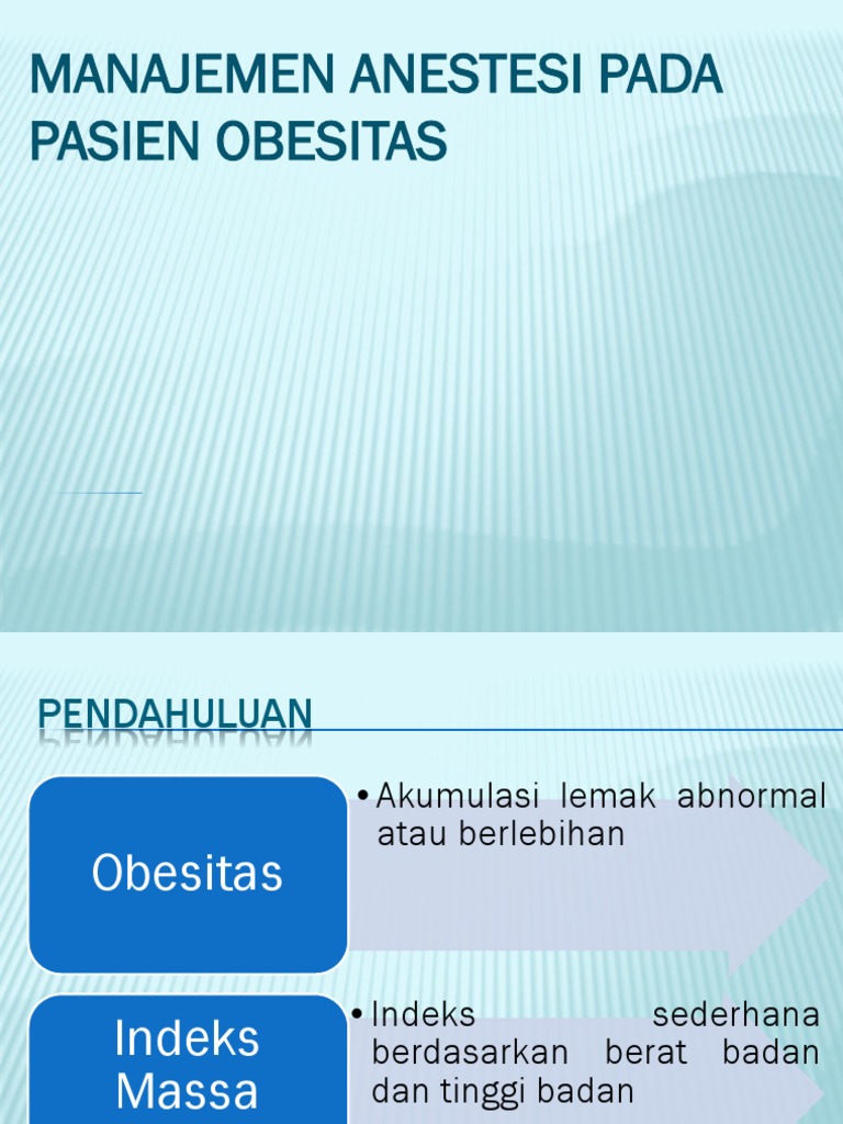Perioperative Management of Anesthesia in Obese Patients: A Review of ...