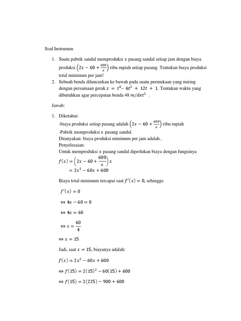 Soal Instrumen | PDF