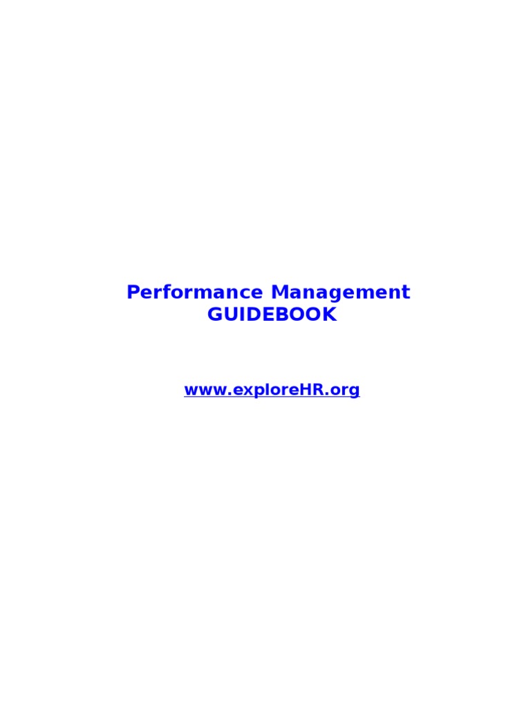 Performance Appraisal Guidebook | PDF