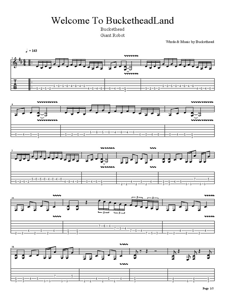Buckethead - Welcome To Bucketheadland | PDF