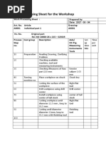 Manufacturing Process Sheet Overview | PDF