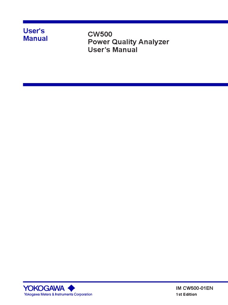 Yoko CW500 Manual | PDF | Ac Power | Alternating Current