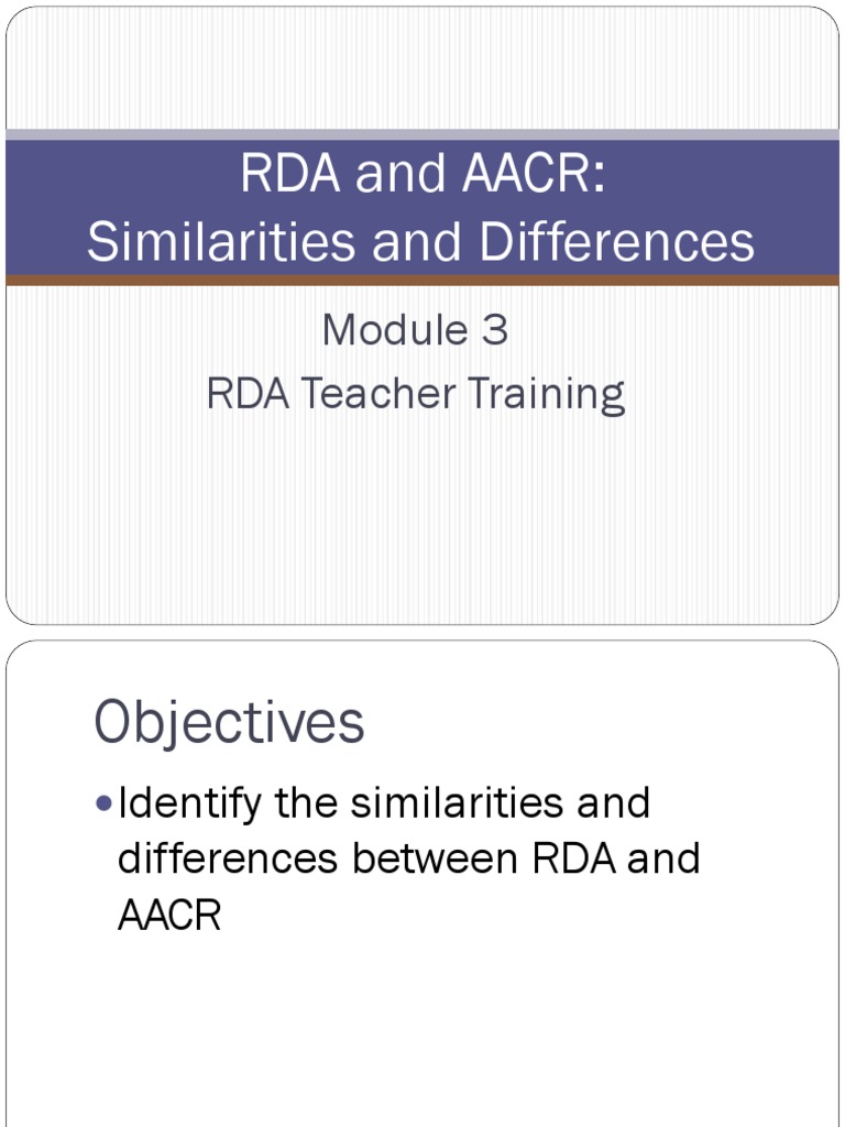 RDA Training Module 3 Presentation | PDF