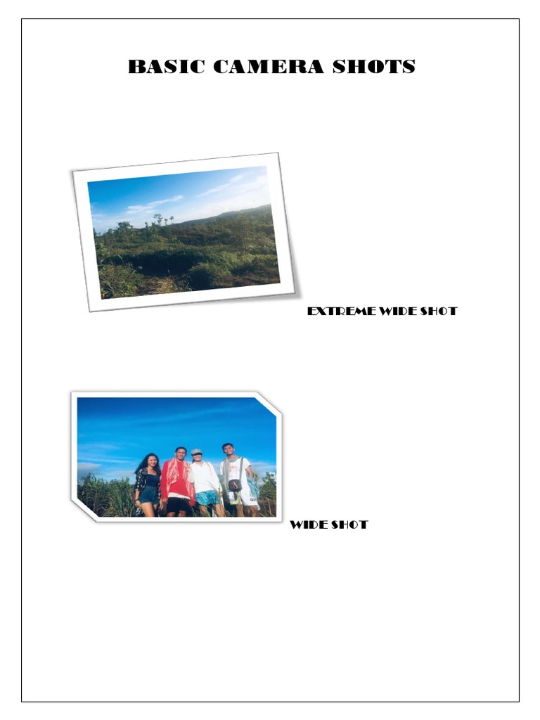 Basic Camera Shots | PDF