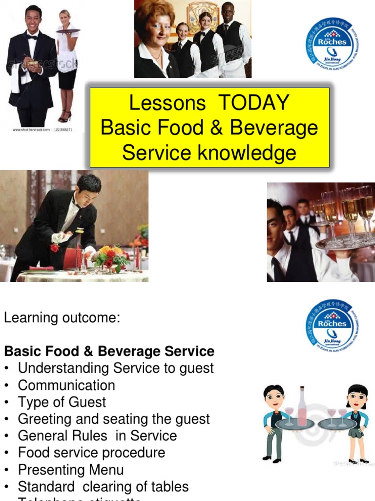 Basic Food & Beverage Service | PDF | Body Language | Tableware
