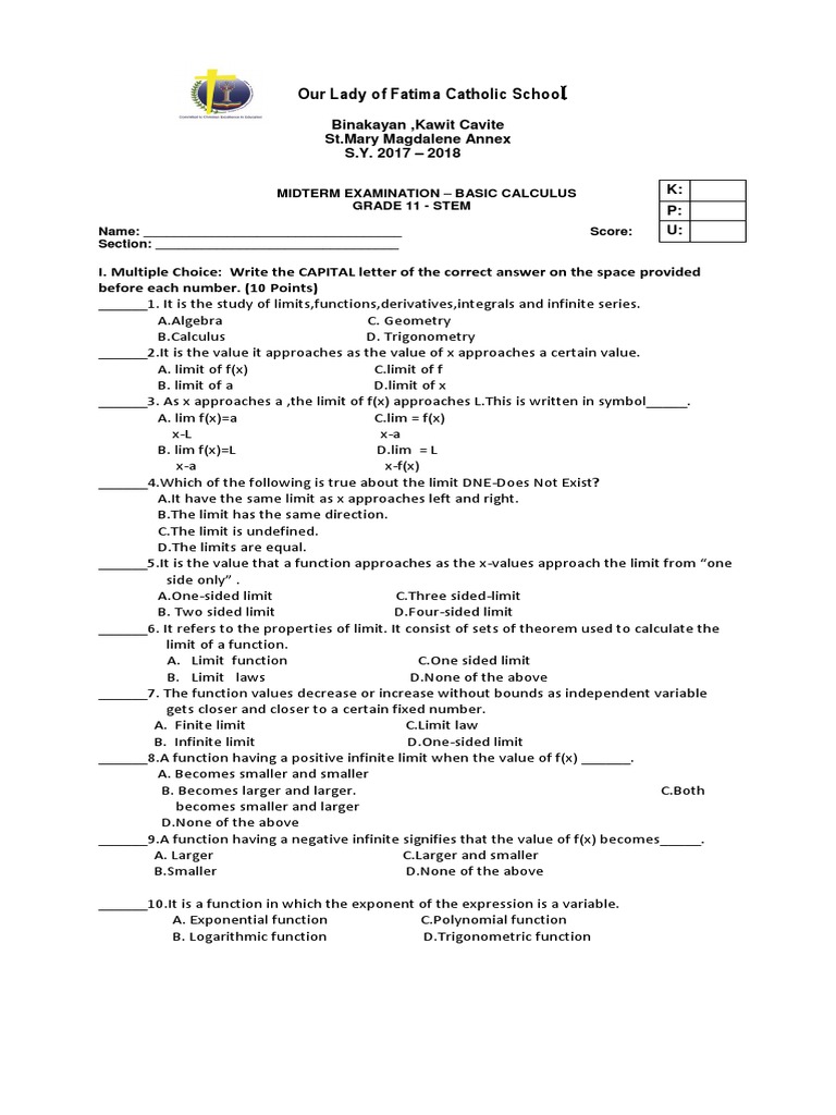 Basic Cal | Download Free PDF | Limit (Mathematics) | Function ...