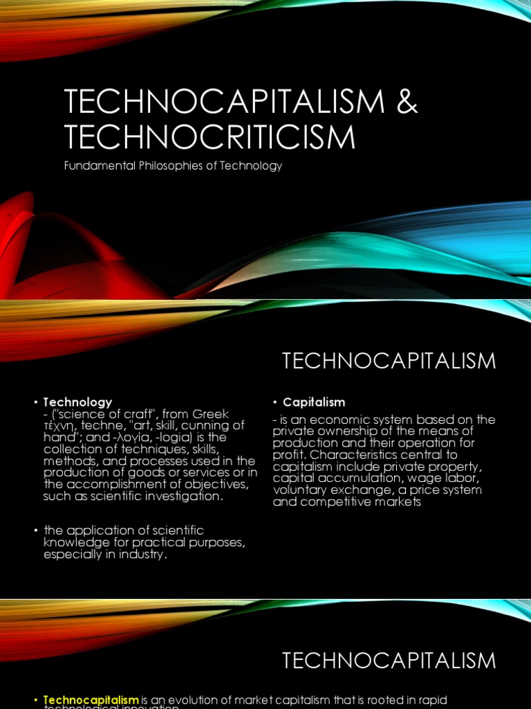 Technocapitalism & Technocriticism | PDF | Capitalism | Society
