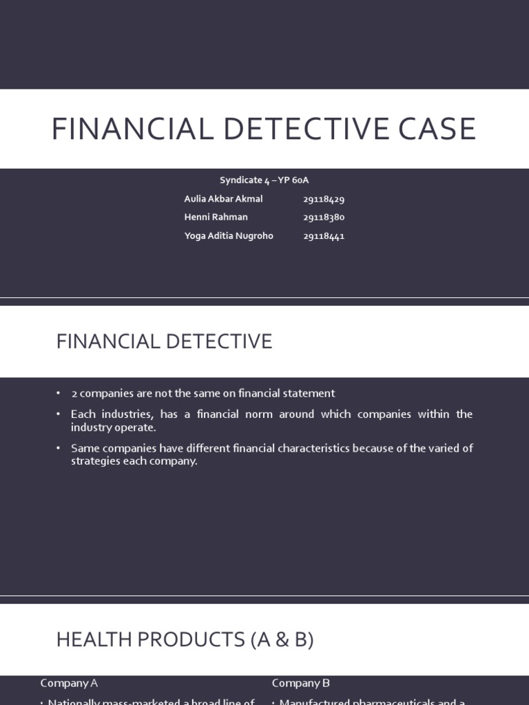 Financial Detective - Syndicate 4 | PDF | Retail | Merchandising