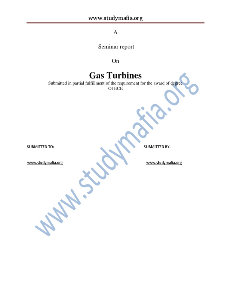 ECE Gas Turbines PDF Report | PDF | Gas Turbine | Jet Engine