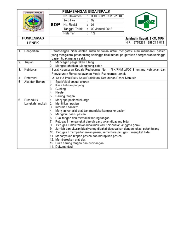 Sop Pemasangan Spalk | PDF | Sains & Matematika