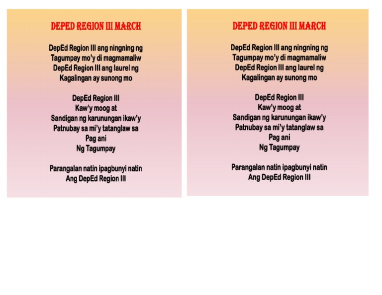 Deped Region 3 | PDF