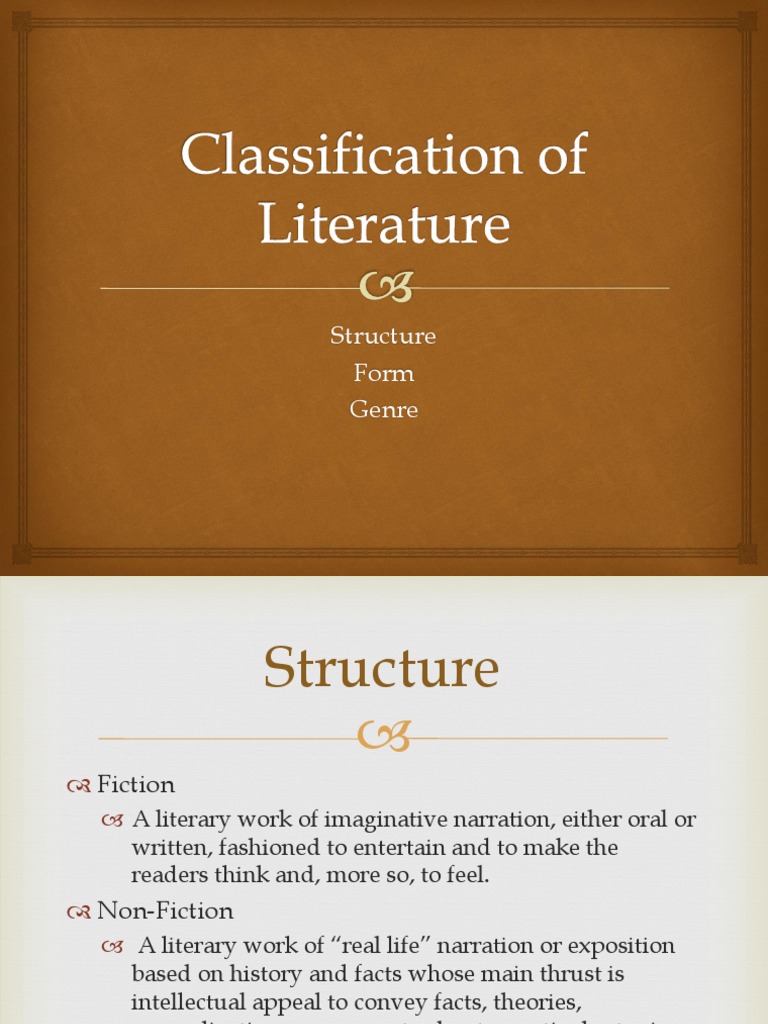 Classification of Literature Types | PDF | Narrative | Narration