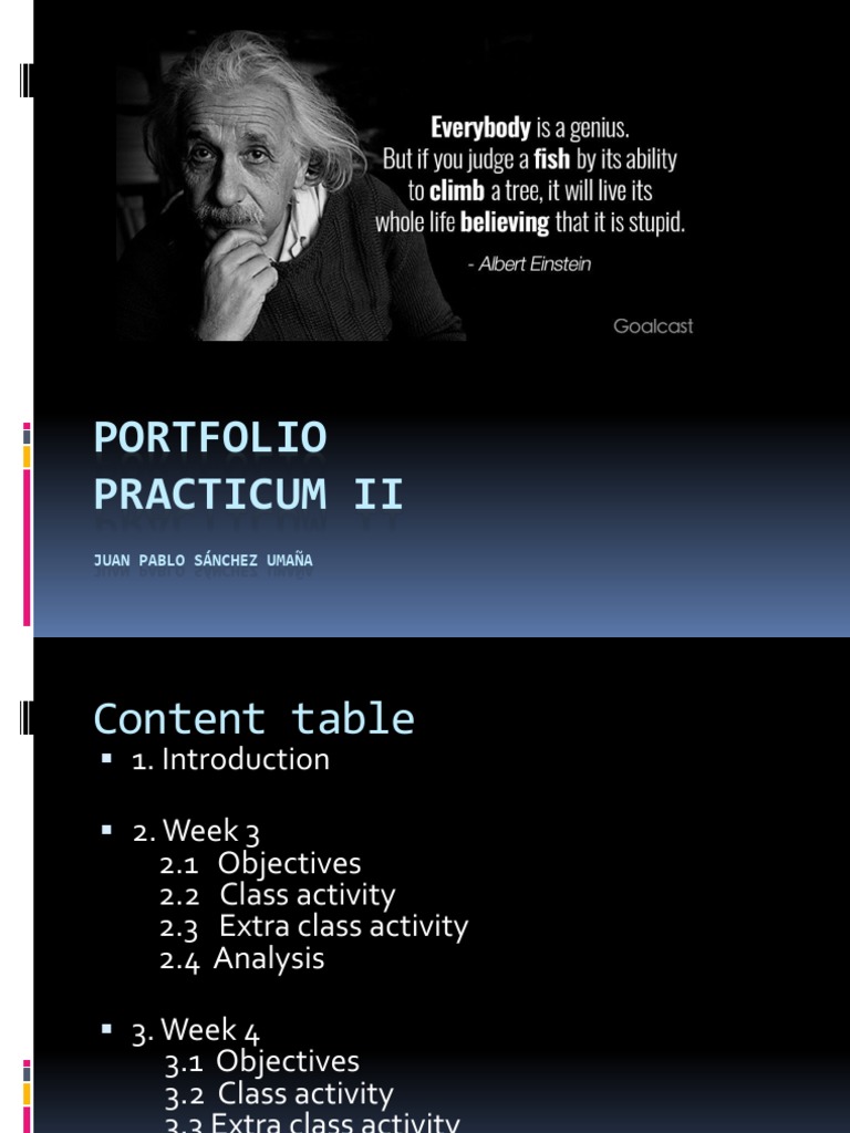Portfolio Practicum Ii: Juan Pablo Sánchez Umaña | PDF | Syllabus | Curriculum