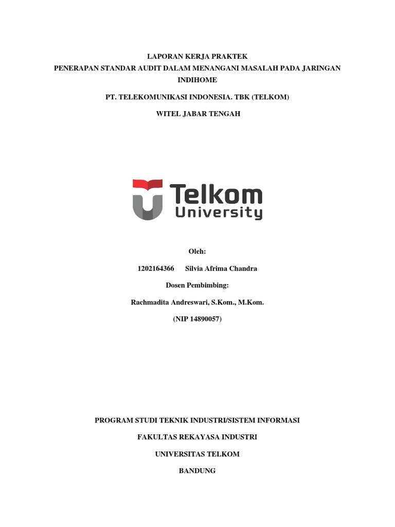 Laporan Kerja Praktek Telkom University | PDF