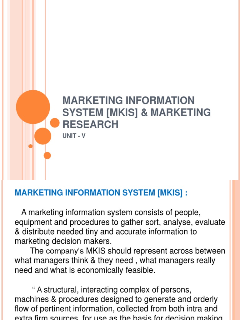 Overview of Marketing Information Systems | PDF | Sampling (Statistics ...