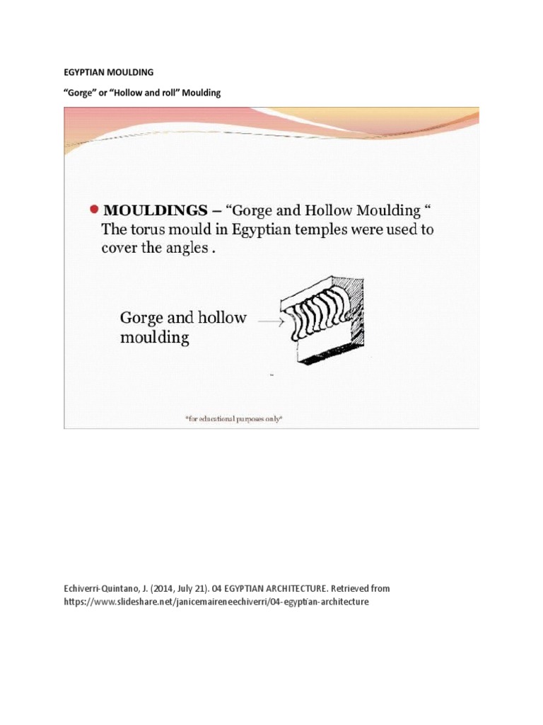 Egyptian Moulding Columns and Capitals | PDF | Column | Pyramid