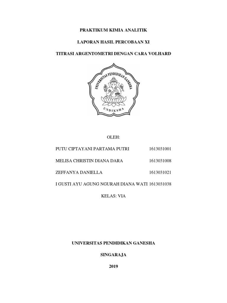 Titrasi Argentometri Metode Volhard | PDF