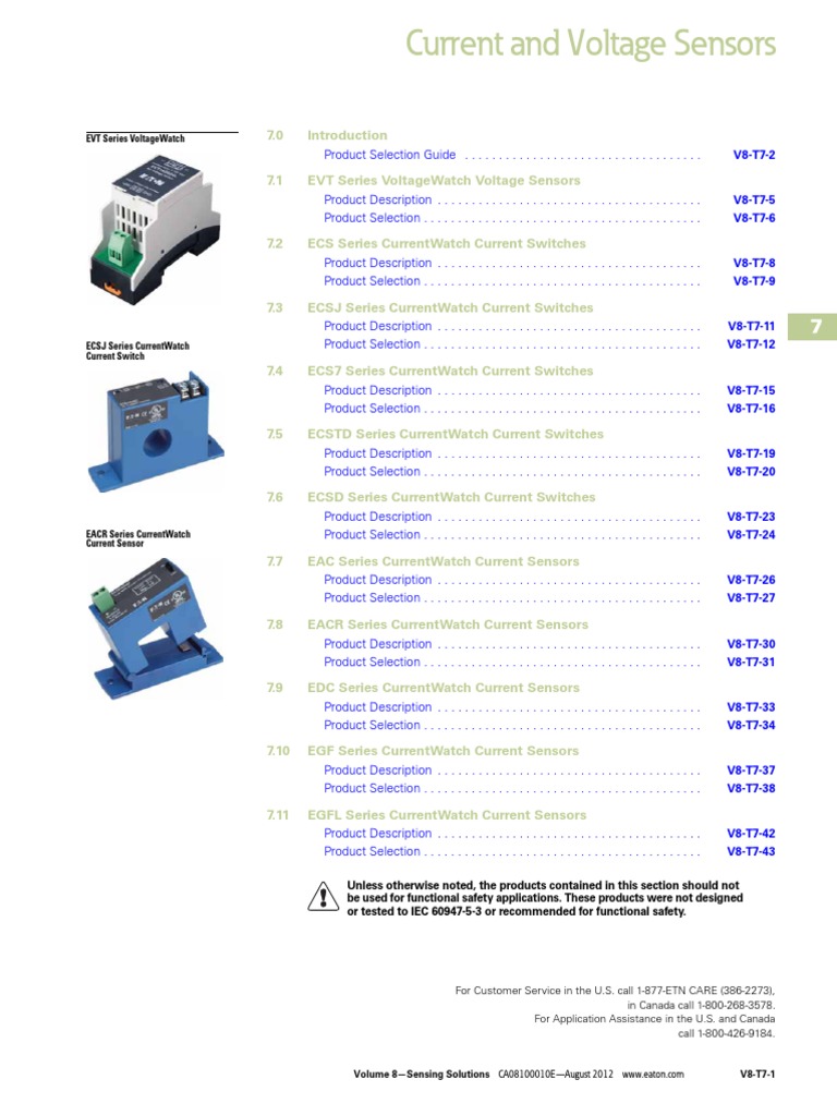 Catalogue - Current and Voltage Sensors | PDF | Relay | Power Supply