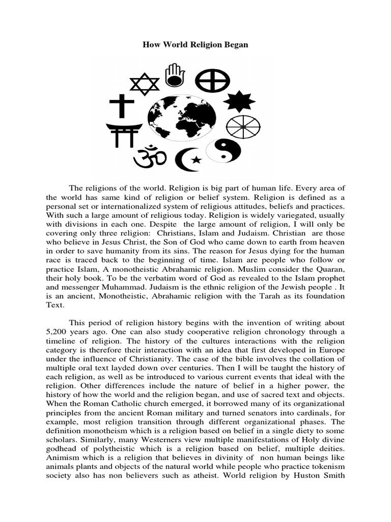 2how World Religion Began | PDF | Deities | Abrahamic Religions