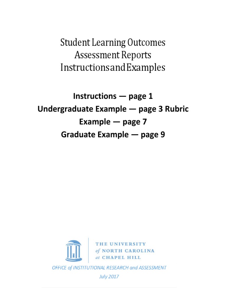 Assessment Report Instructions and Examples | PDF | Educational ...