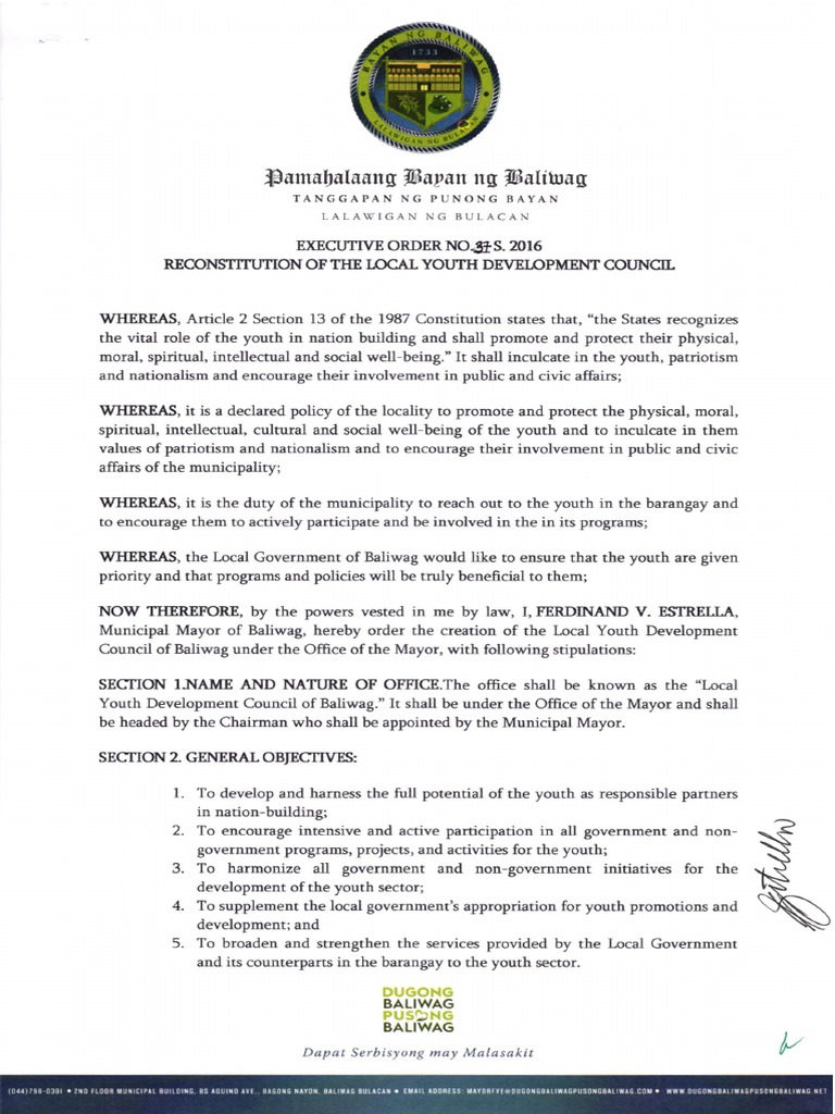 Lydc Exec Orer | PDF | Youth | Government