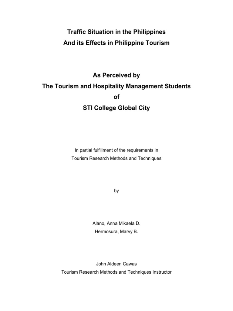Tourtech Title Page PDF | PDF | Tourism And Leisure | Tourism
