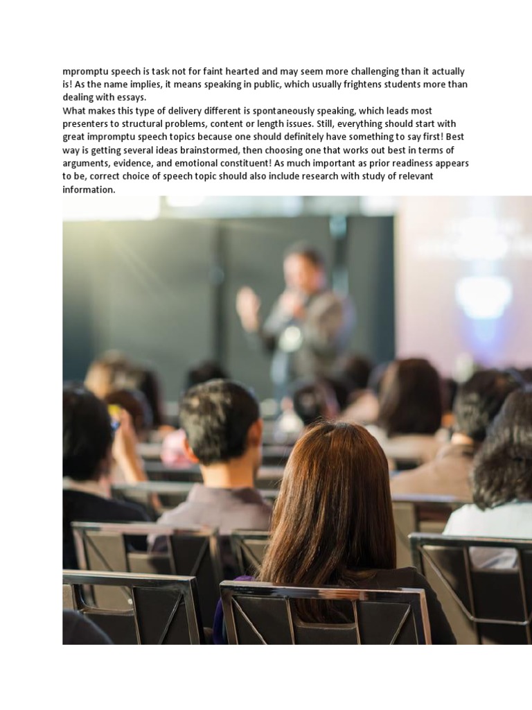 Extemporaneous | PDF | Speech | Public Speaking