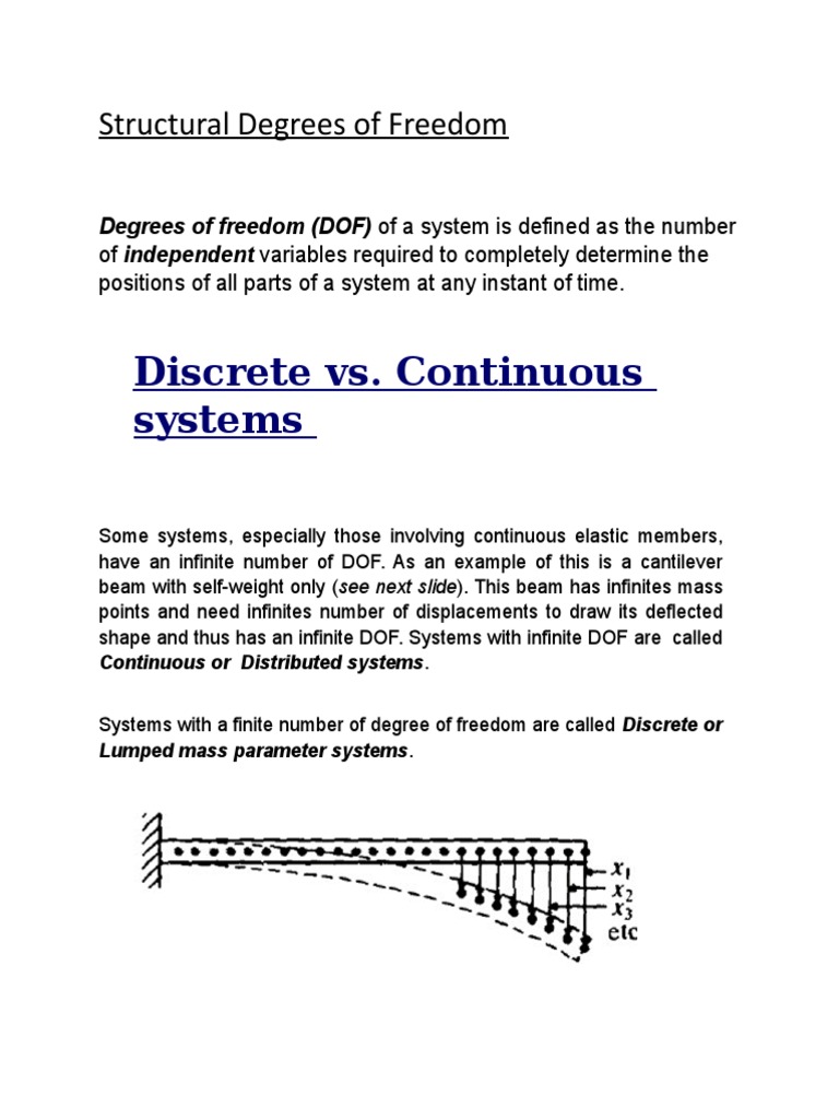 Structural Degrees of Freedom | PDF | Oscillation | Force