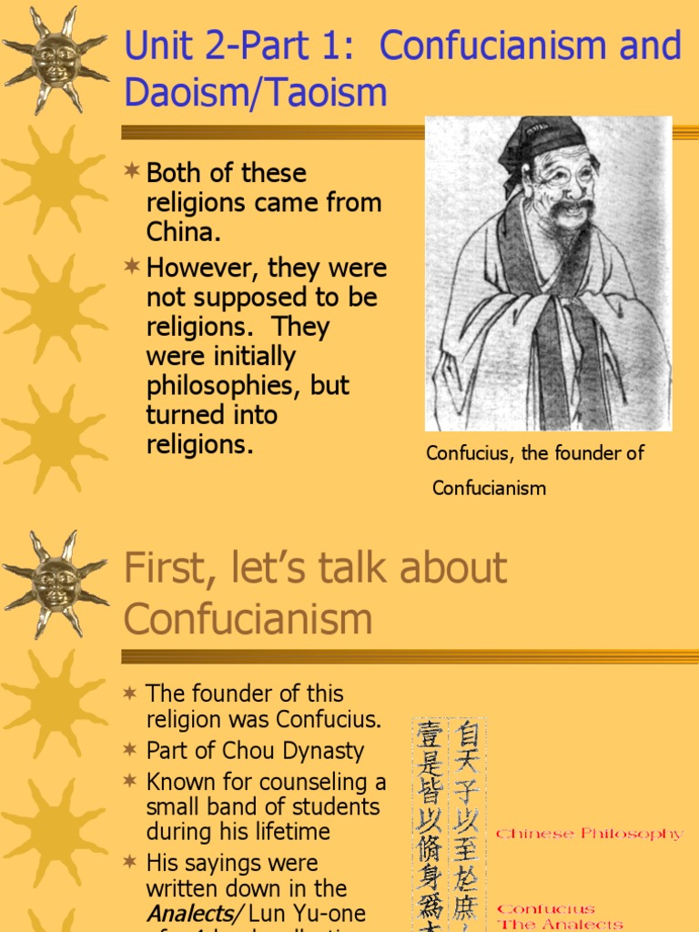 Unit 2-Part 1: Confucianism and Daoism/Taoism | PDF | Confucianism ...