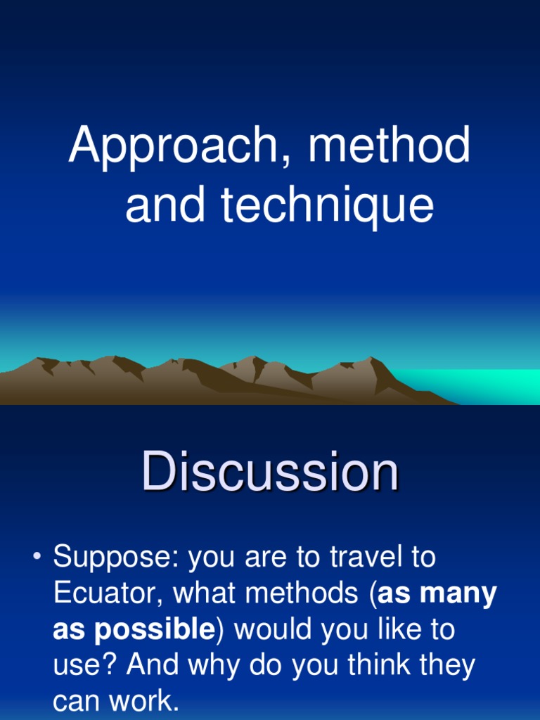 Approach, Method, Technique | PDF | Psycholinguistics | Semantics