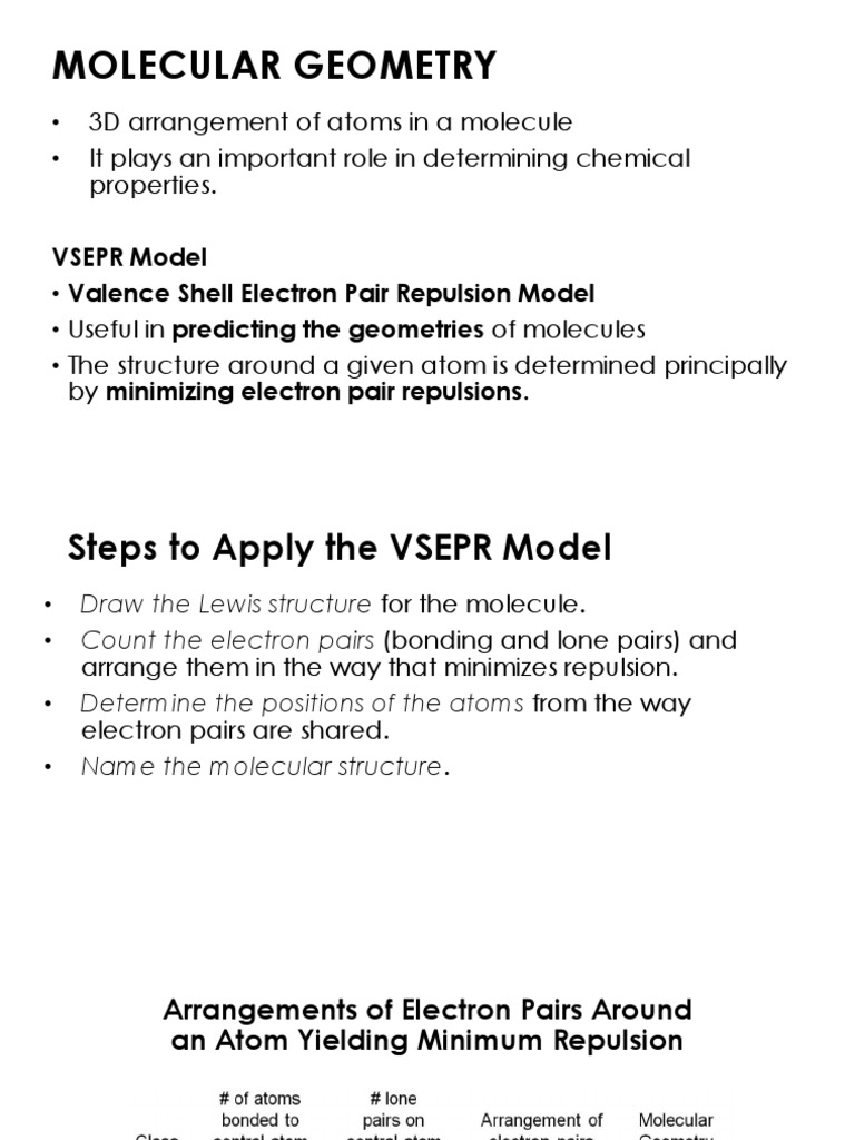 Molecular Geometry | PDF