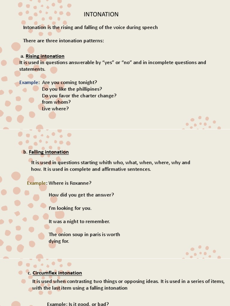 Presentation1 Intonation | PDF | Language Arts & Discipline | Foreign ...