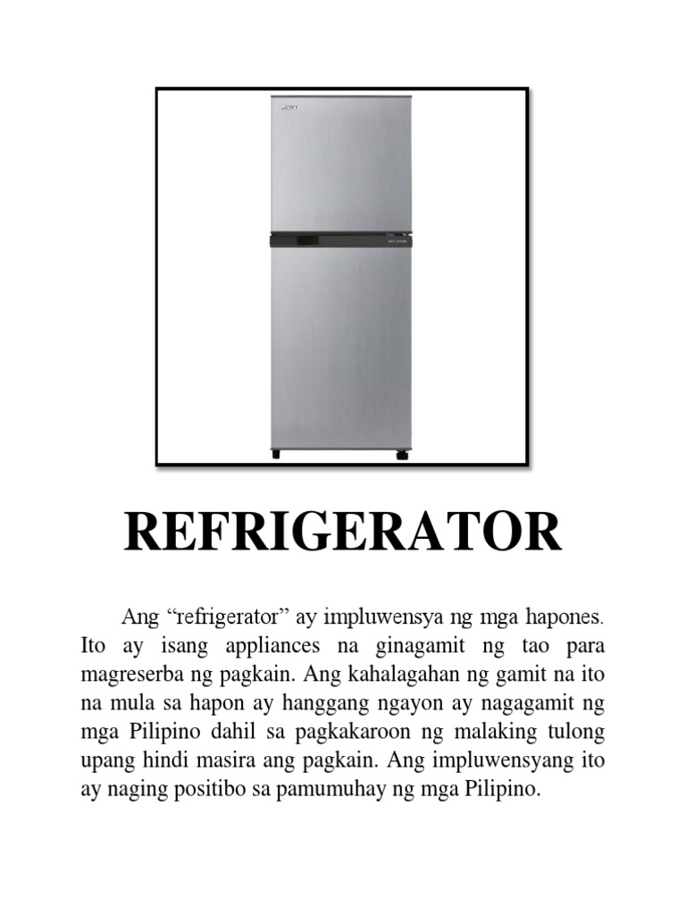 Refrigerator | PDF