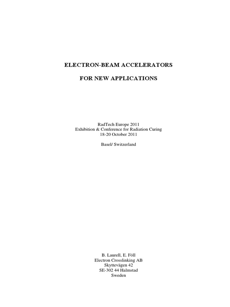 Electron Beam Cross-Linking of Plasticized PVC | PDF | Vacuum Tube ...