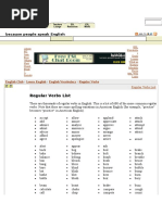 1-Regular Verbs List | PDF