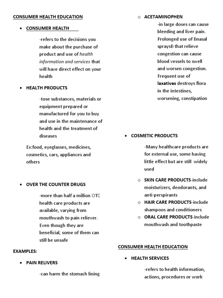 Consumer Health Education | Download Free PDF | Health Professional ...