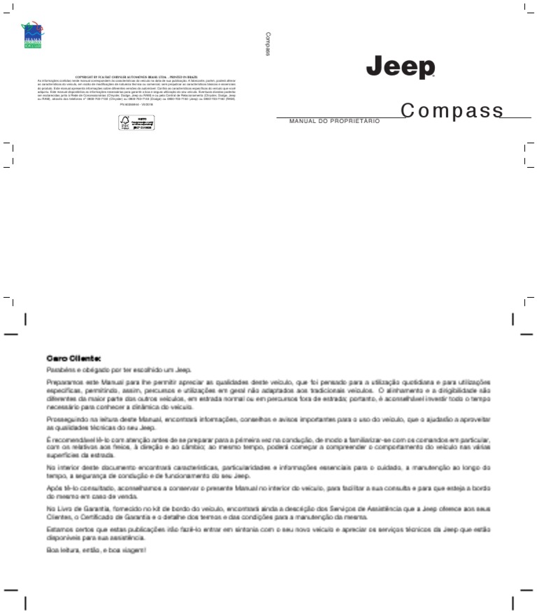 Jeep Compass - Manual Do Proprietário | PDF | Carro | Celulares