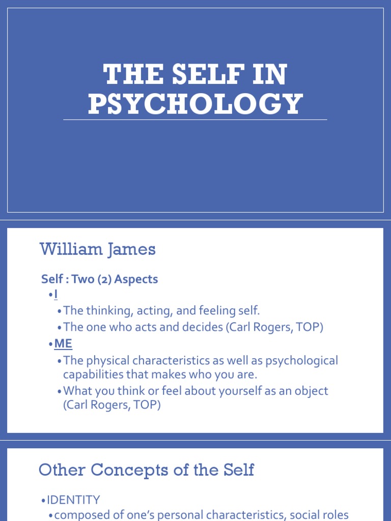 The Self in Psychology | PDF | Self | Identity (Social Science)
