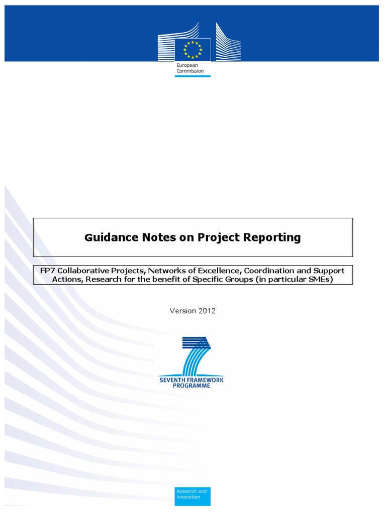 Guidance on Project Reporting Requirements | PDF | European Economic ...