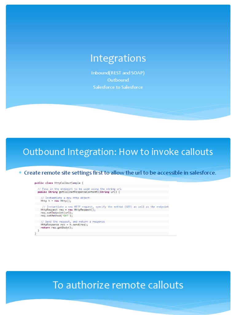 SAlesforce Integration | PDF | Representational State Transfer | Soap
