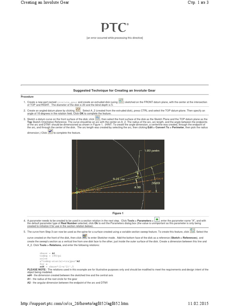 Suggested Technique For Creating An Involute Gear | PDF | Angle | Gear