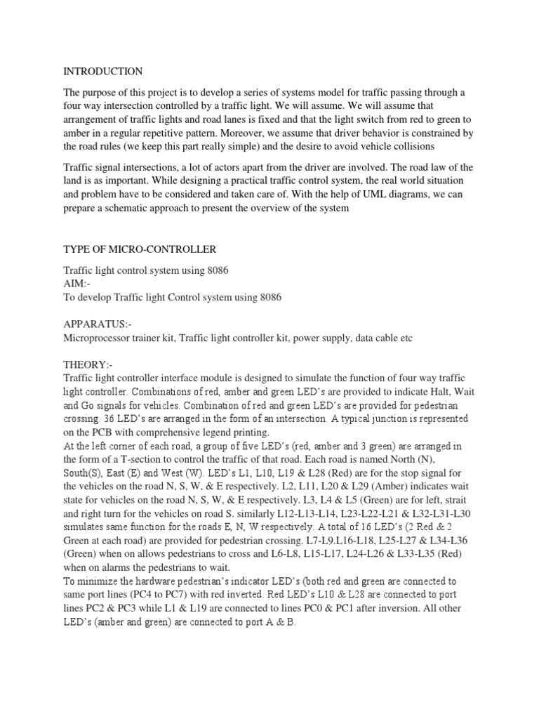 Traffic Light Control System | PDF | Traffic | Traffic Light